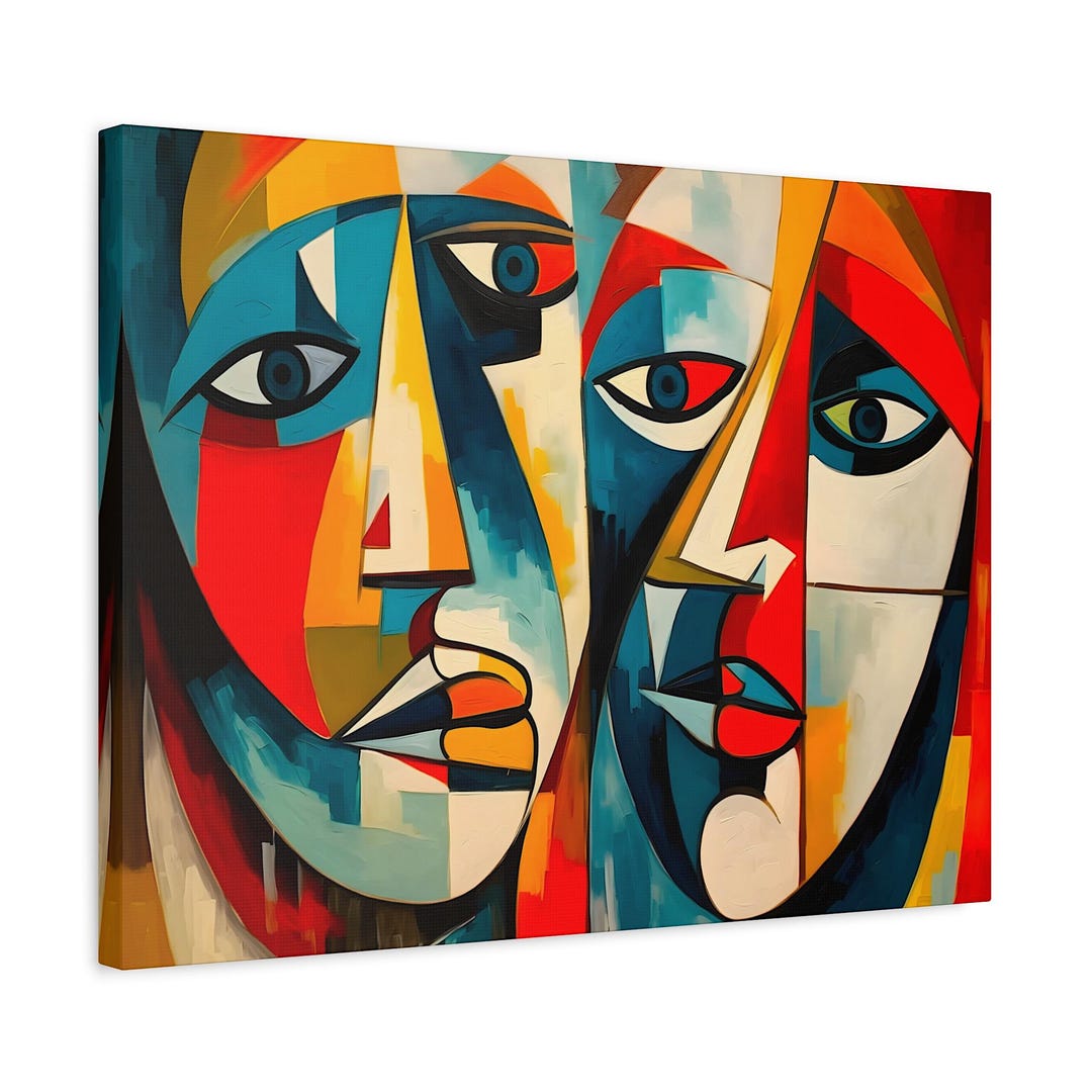 Cubist Painting Pablo Picasso Pint Wall Art Picasso Cubist Artwork ...