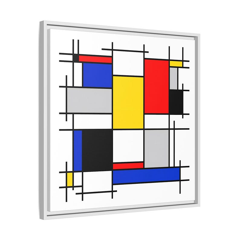 Piet Mondrian Wall Art Large Abstract Painting Mondrian Dutch Painting ...