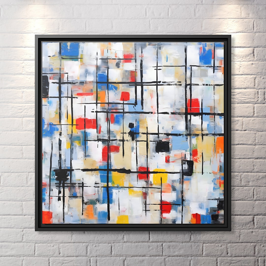 Canvas Print Piet Mondrian Wall Art Abstract Modern Minimal Canvas ...