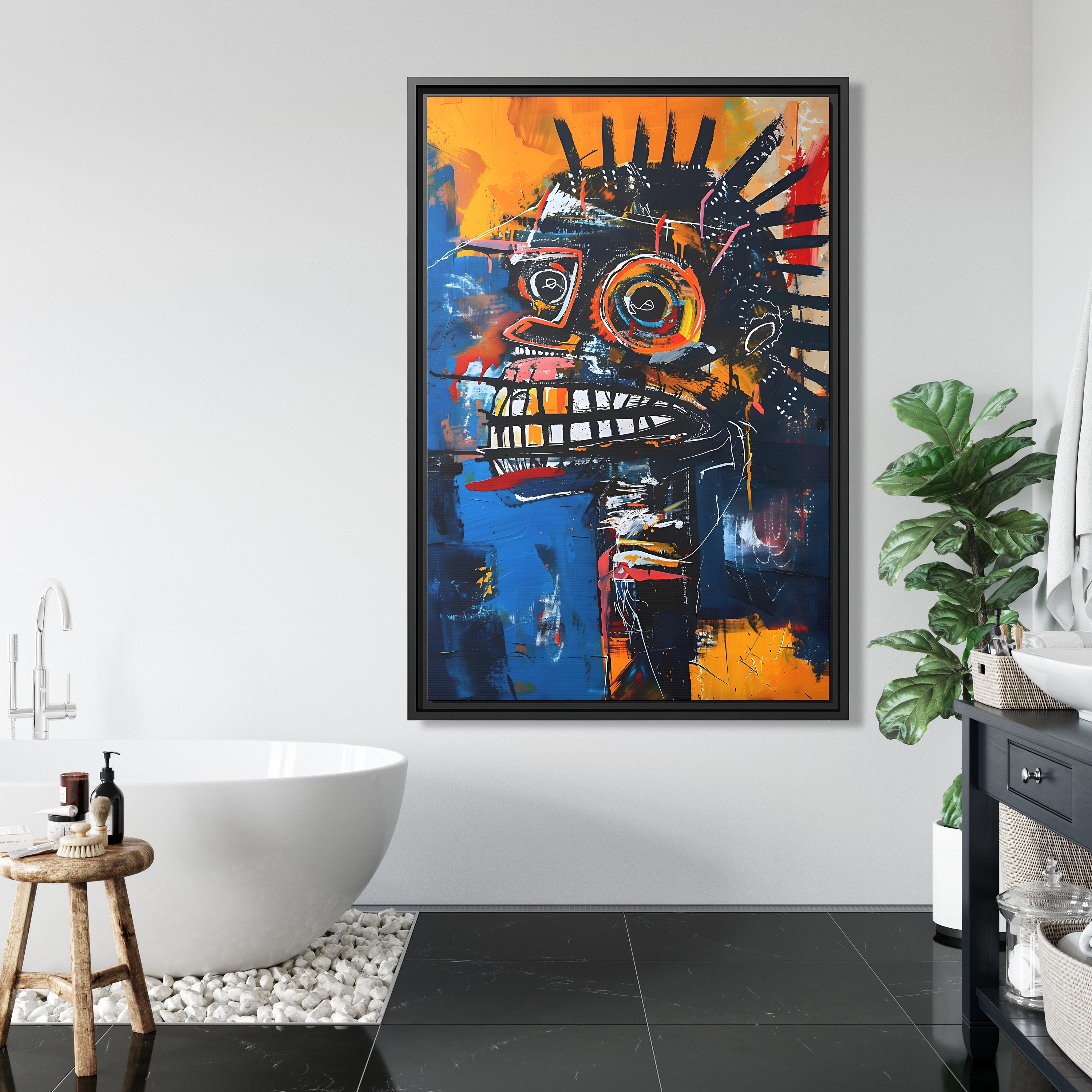 Wall Art Basquiat Print Canvas Basquiat Modern Art Extra Large Canvas ...