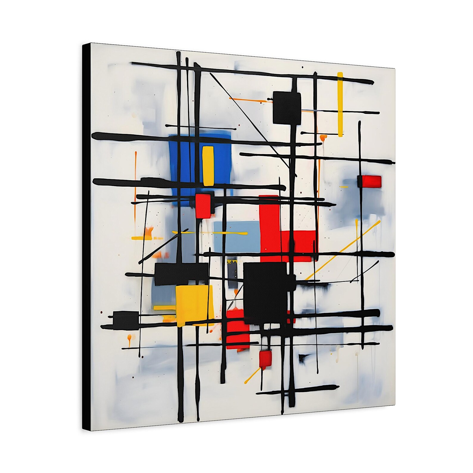 Piet Mondrian Wall Art Large Abstract Painting Mondrian Dutch Painting ...