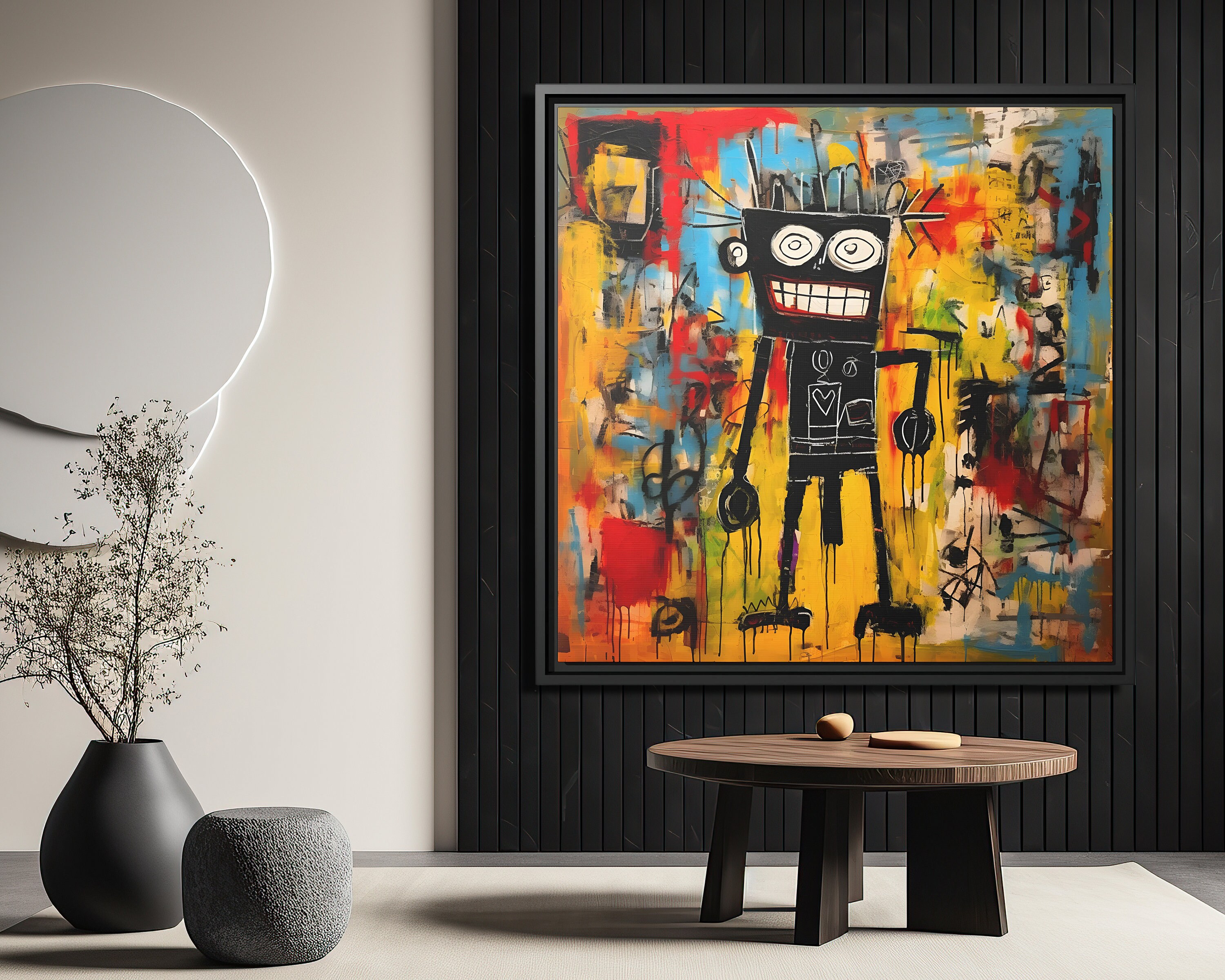 Jean Michel Basquiat Canvas Neo Expressionism Modern Canvas Print Basquiat Large Wall Art Decor ...