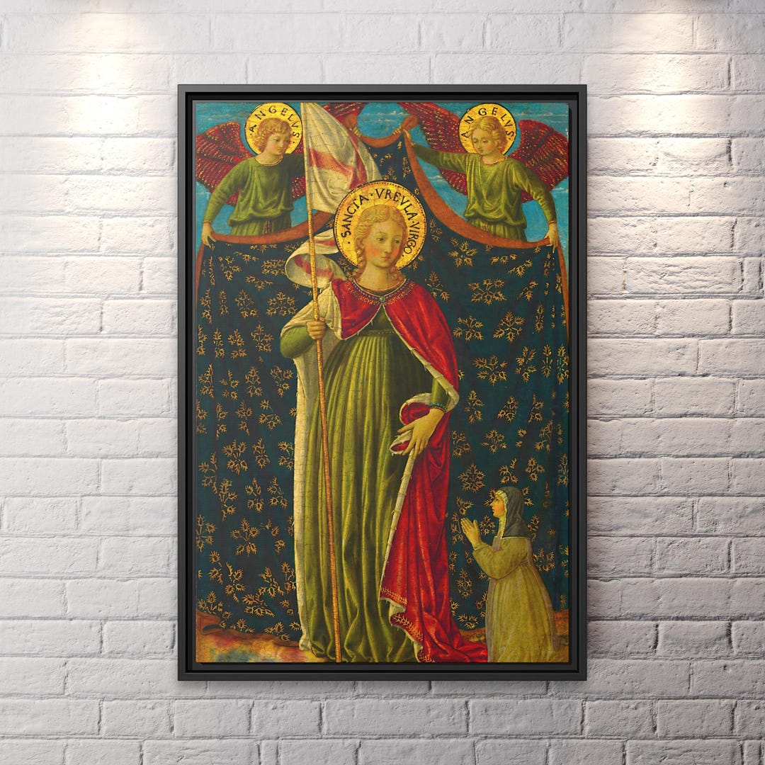 Benozzo Gozzoli Saint Ursula With Two Angels and Donor Benozzo Gozzoli ...