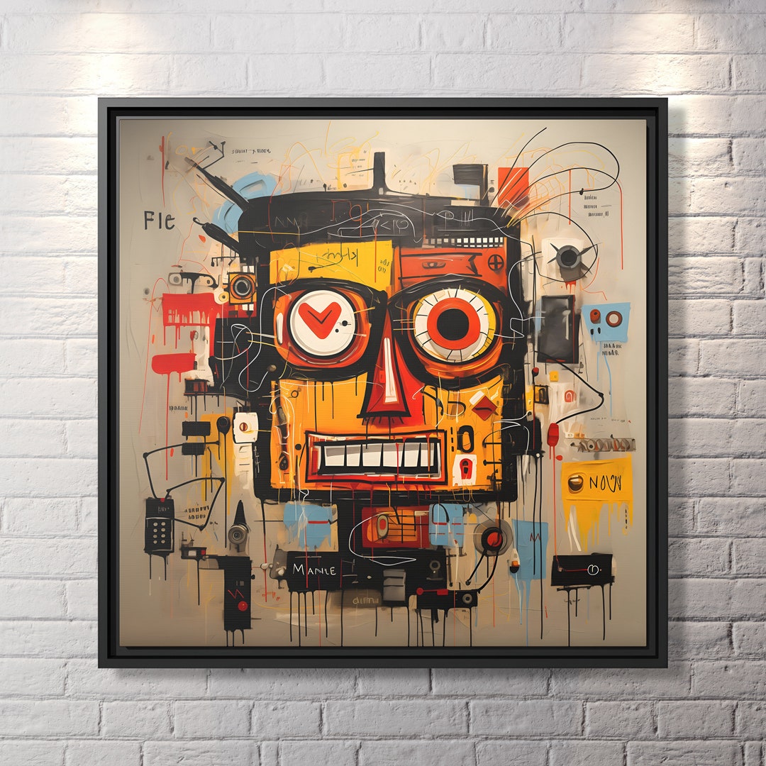 Wall Art Basquiat Print Canvas Basquiat Modern Art Extra Large Canvas ...