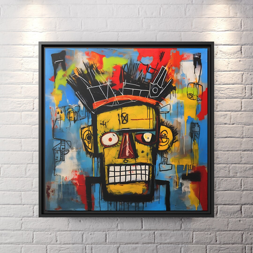 Wall Art Basquiat Print Canvas Basquiat Modern Art Extra Large Canvas ...
