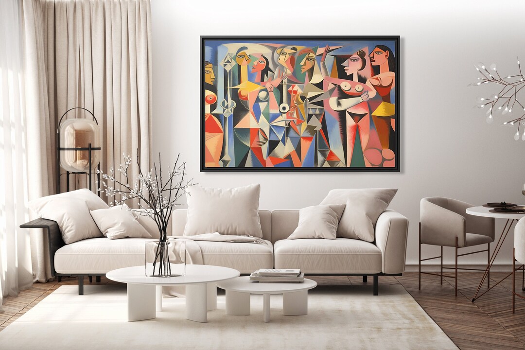 Abstract Cubism Canvas Print Modern Wall Art Decor Floating - Etsy