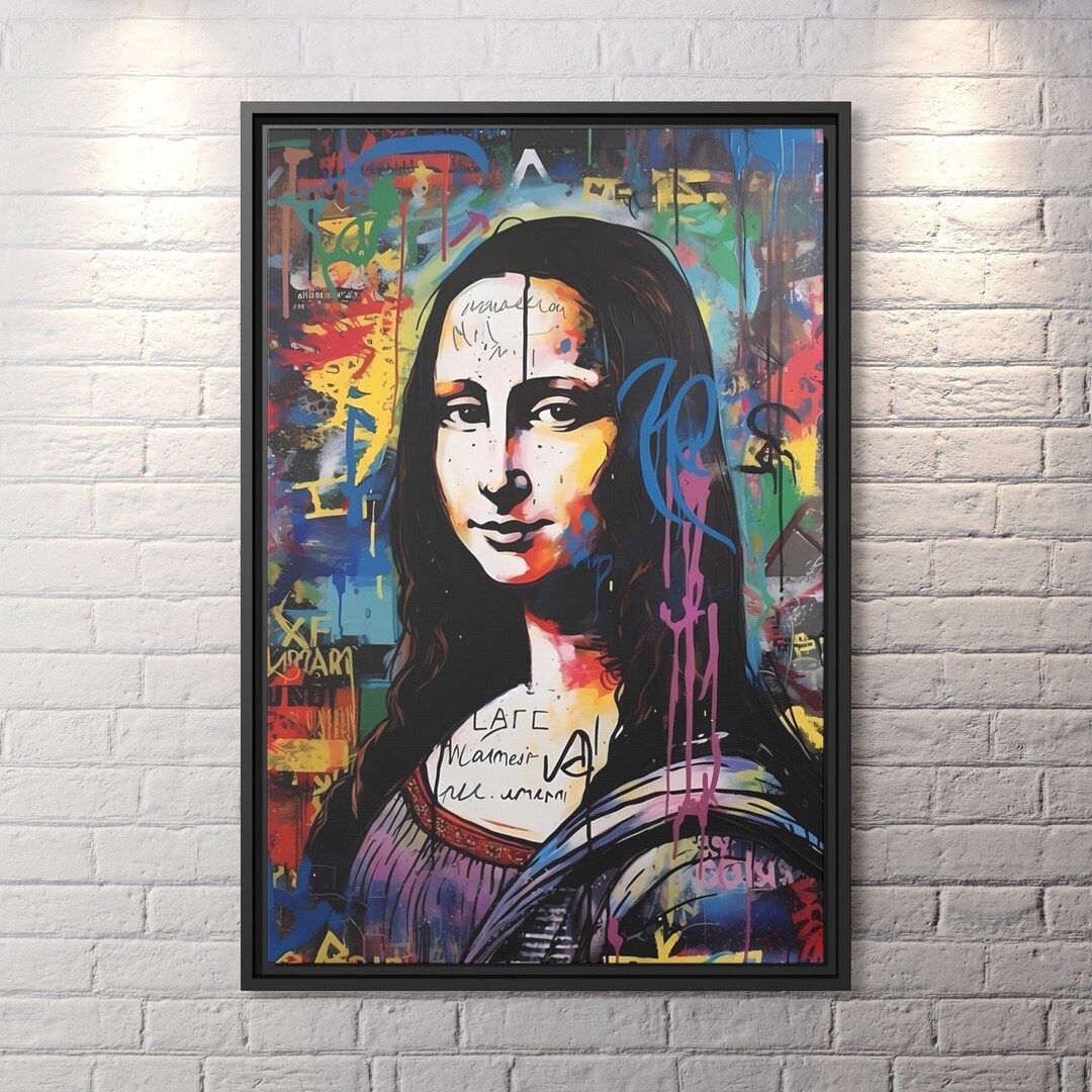 Mona Lisa Pop Art Graffiti Mona Lisa Wall Art Modern Urban Art Pop ...