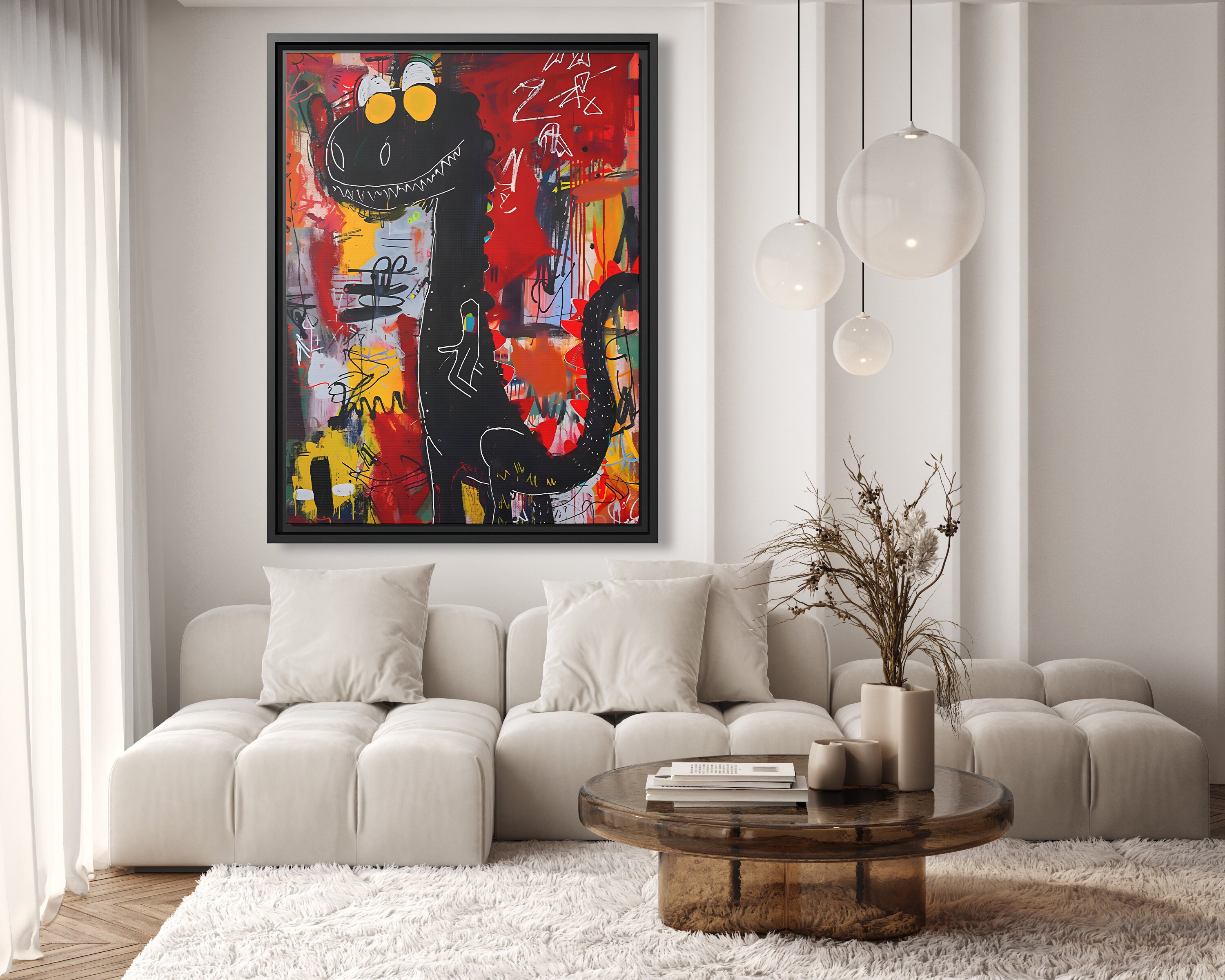 Wall Art Basquiat Print Canvas Basquiat Modern Art Extra Large Canvas ...
