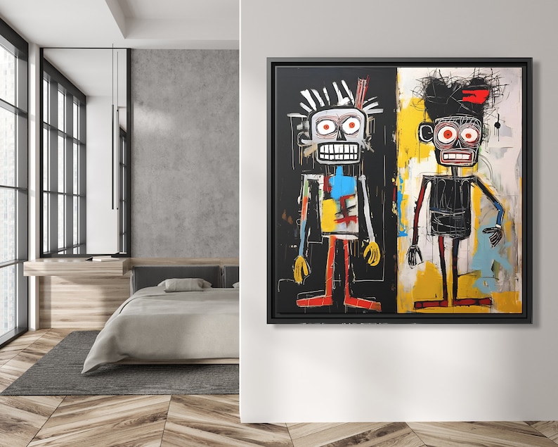 Jean Michel Basquiat Canvas Neo Expressionism Modern Canvas Print Basquiat Large Wall Art Decor ...