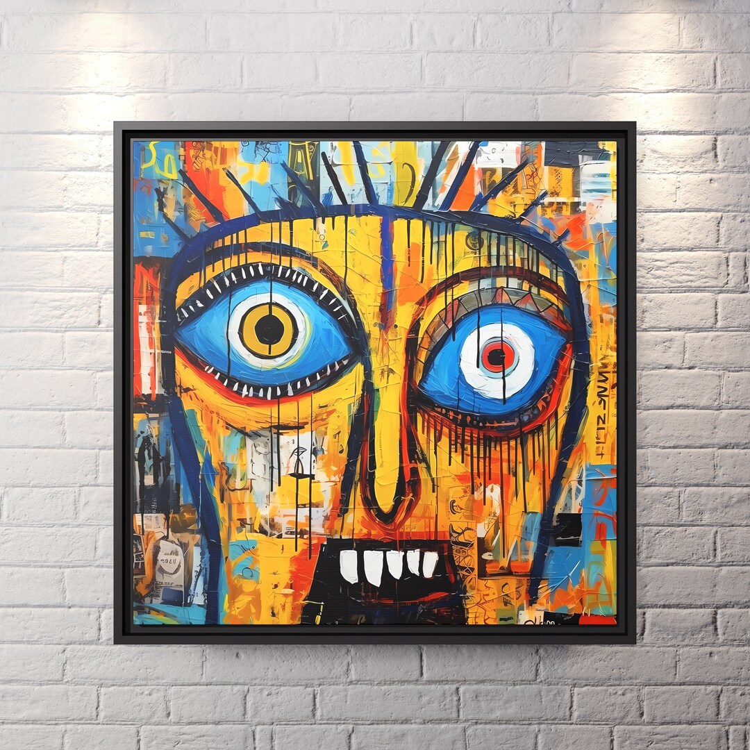 Wall Art Basquiat Print Canvas Basquiat Modern Art Extra Large Canvas ...