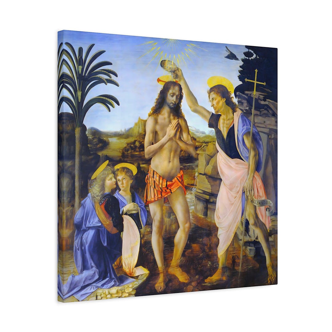 Leonardo Da Vinci Baptism of Christ Leonardo Da Vinci Famous Painting ...