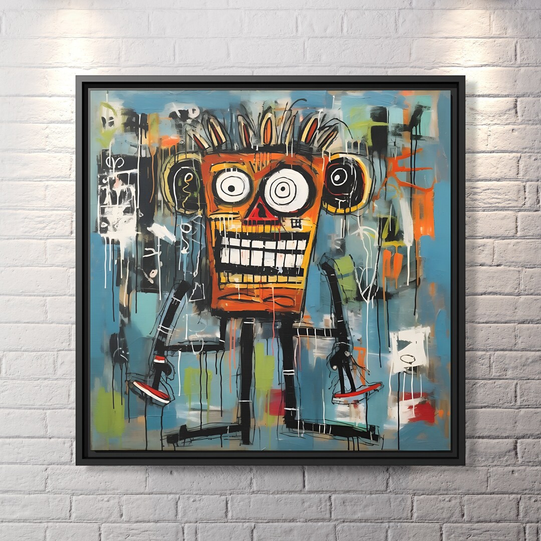 Wall Art Basquiat Print Canvas Basquiat Modern Art Extra Large Canvas ...