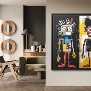 Jean Michel Basquiat Canvas Neo Expressionism Modern Canvas Print Basquiat Large Wall Art Decor ...
