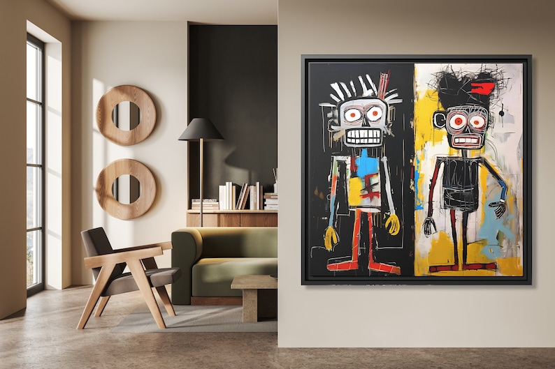Jean Michel Basquiat Canvas Neo Expressionism Modern Canvas Print Basquiat Large Wall Art Decor ...