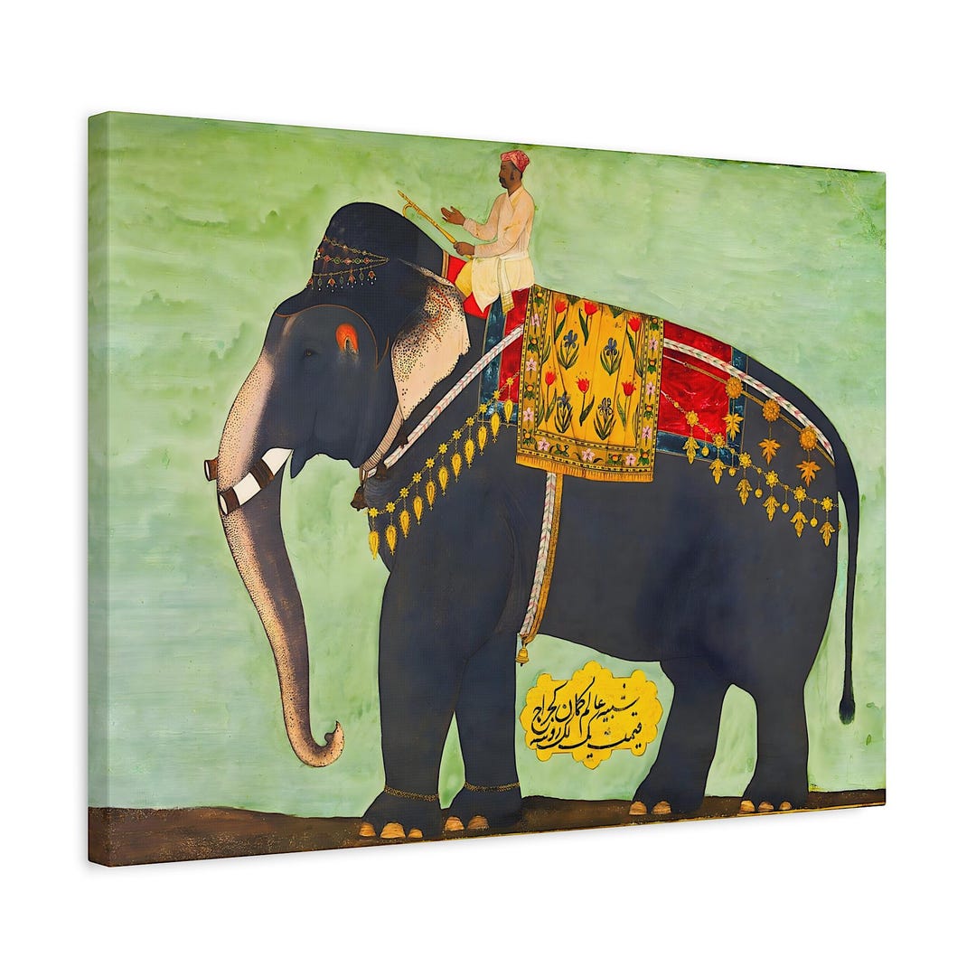 Alam Guman Portrait of the Elephant Alam Guman Painting Vintage ...