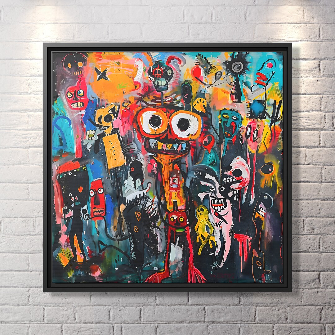 Wall Art Basquiat Print Canvas Basquiat Modern Art Extra Large Canvas ...