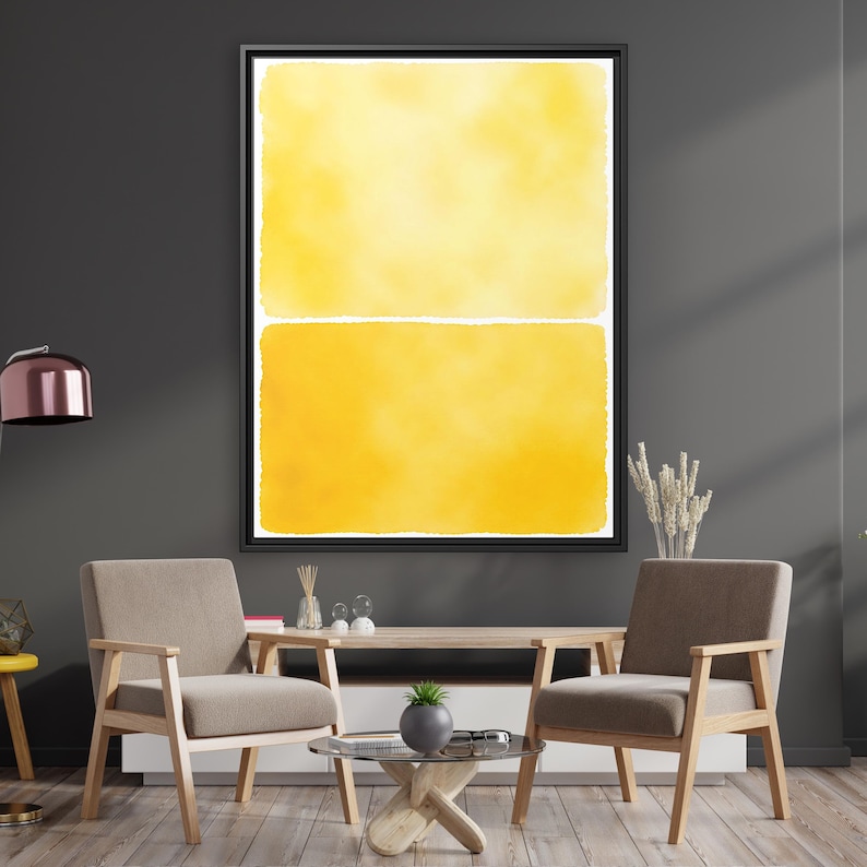Mark Rothko Canvas Print Rothko Painting Modern Abstract Yellow Rothko ...