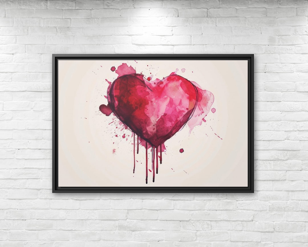 Canvas Print Heart Wall Art Love Canvas Print Extra Large Wall Art ...