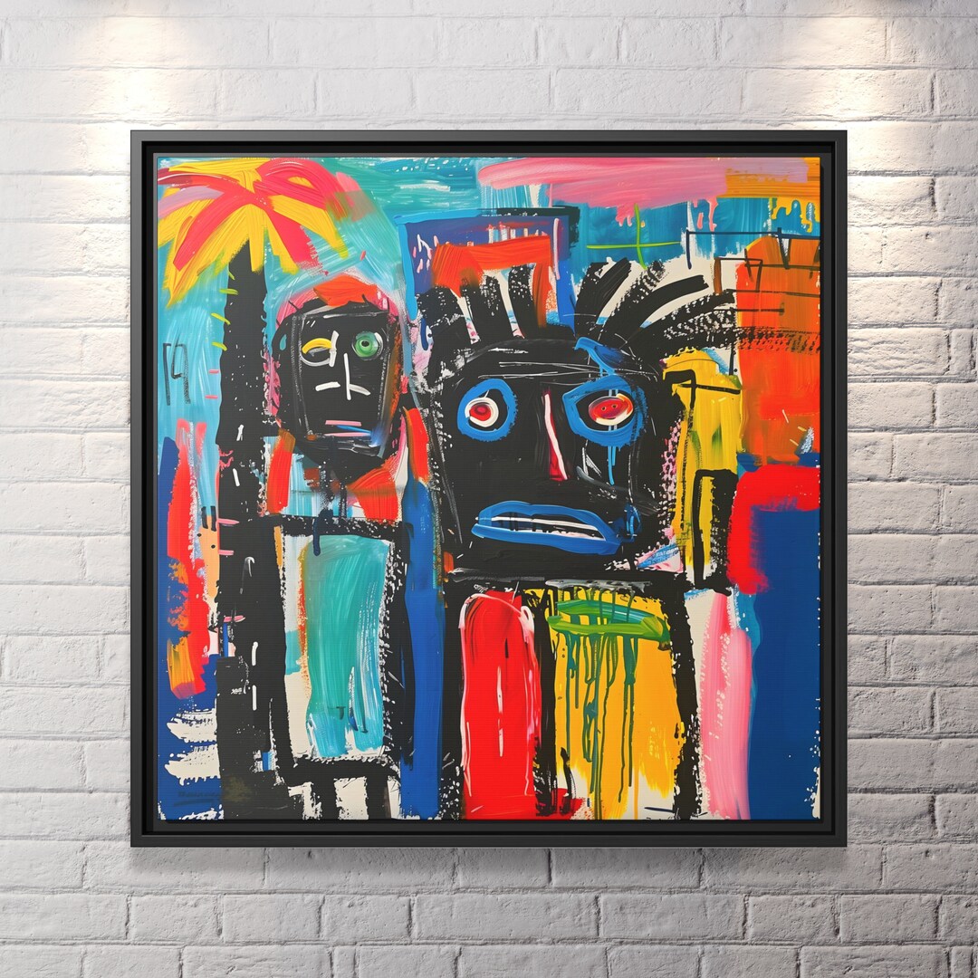 Wall Art Basquiat Print Canvas Basquiat Modern Art Extra Large Canvas ...
