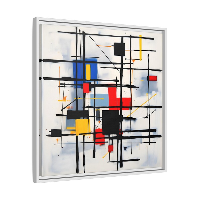 Mondrian Wall Art Piet Mondrian Art Dutch Painting Mondrian Famous ...