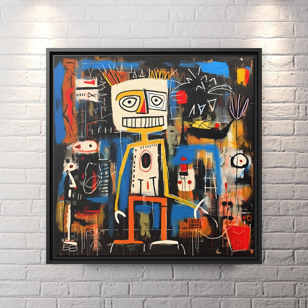 Wall Art Basquiat Print Canvas Basquiat Modern Art Extra Large Canvas ...