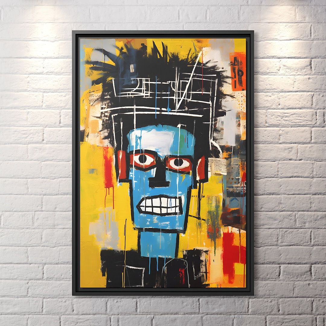 Wall Art Basquiat Print Canvas Basquiat Modern Art Extra Large Canvas ...