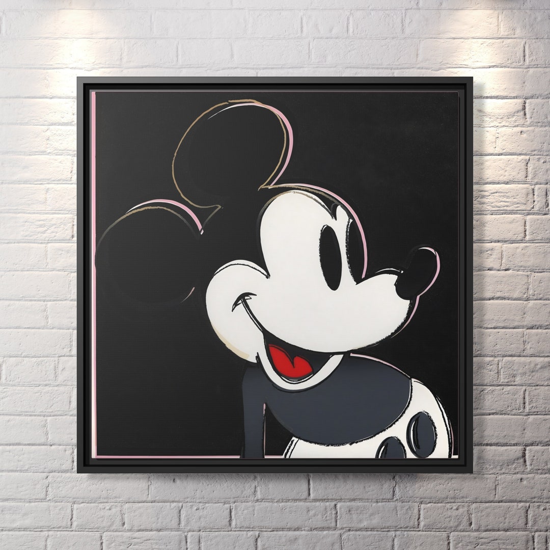 Mickey Mouse Canvas Classic Mickey Mouse Painting Andy Warhol Wall Art ...