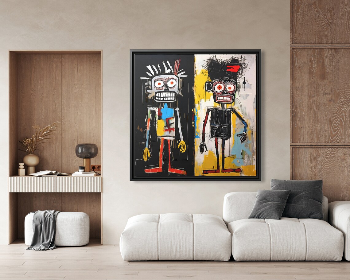 Jean Michel Basquiat Canvas Neo Expressionism Modern Canvas Print Basquiat Large Wall Art Decor ...