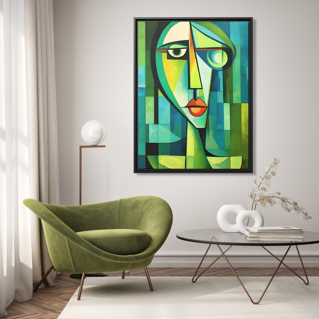 Abstract Cubism Canvas Print Modern Wall Art Large Decor - Etsy