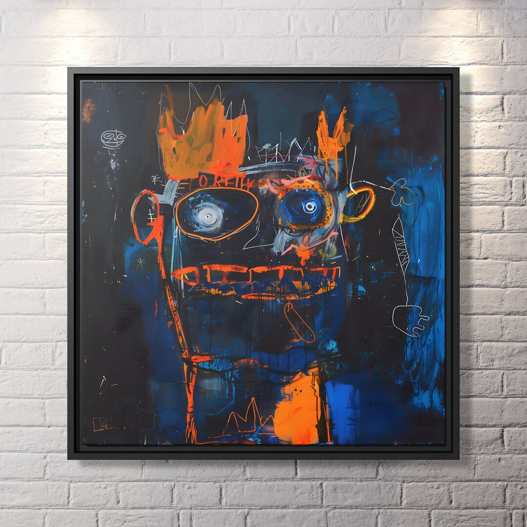Wall Art Basquiat Print Canvas Basquiat Modern Art Extra Large Canvas ...