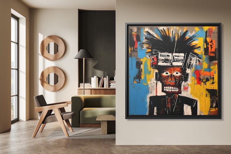 Wall Art Basquiat Print Canvas Basquiat Modern Art Extra Large Canvas ...