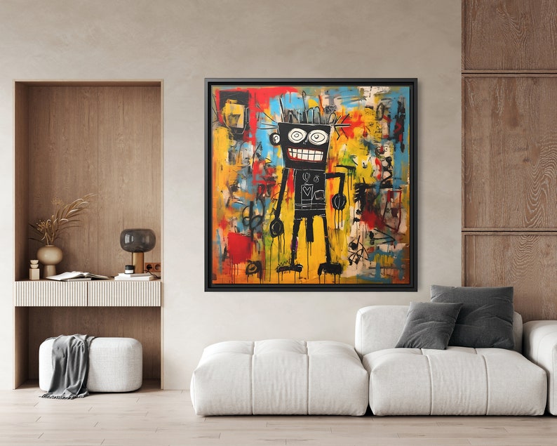 Jean Michel Basquiat Canvas Neo Expressionism Modern Canvas Print Basquiat Large Wall Art Decor ...