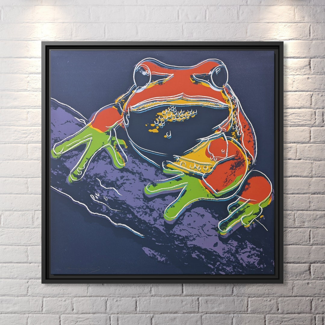 Modern Pop Art Frog Wall Art Andy Warhol Wall Decor Frog Painting Andy ...
