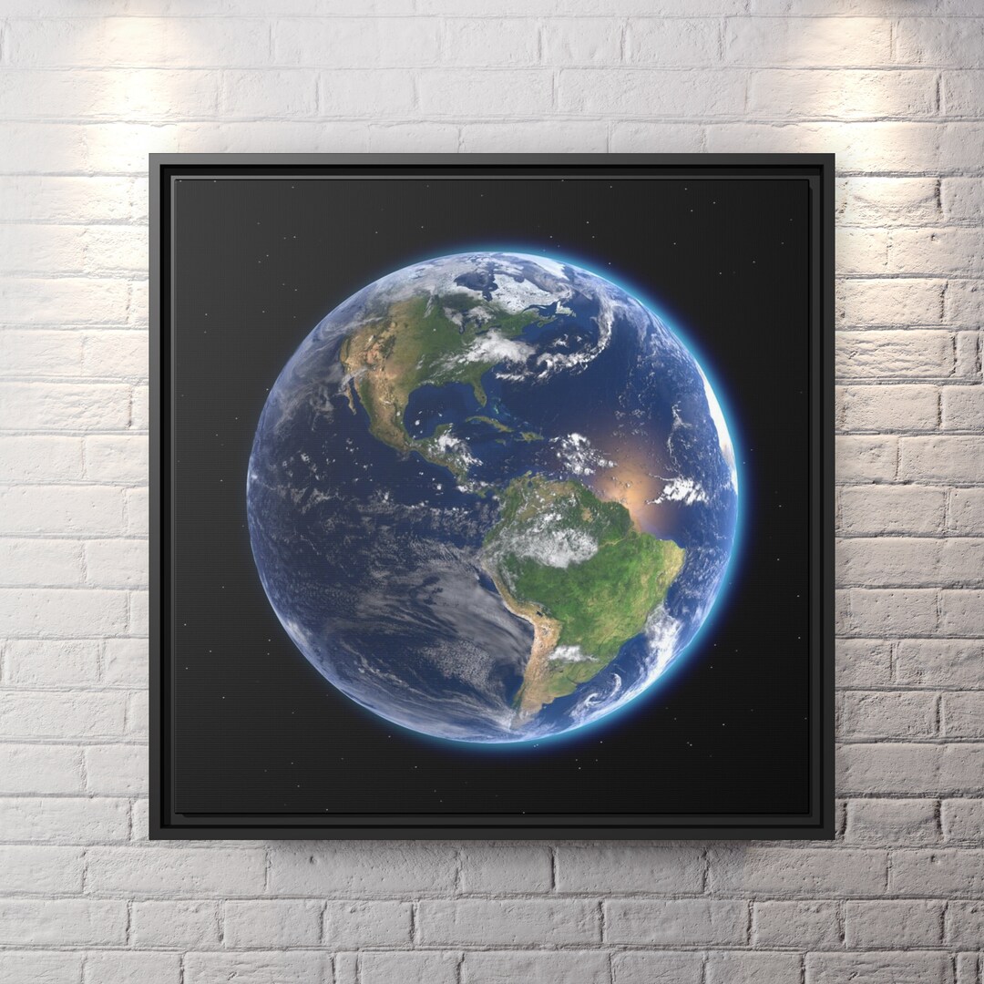 Cosmos Space Planet Earth America NASA Canvas Print Wall Art Decor ...