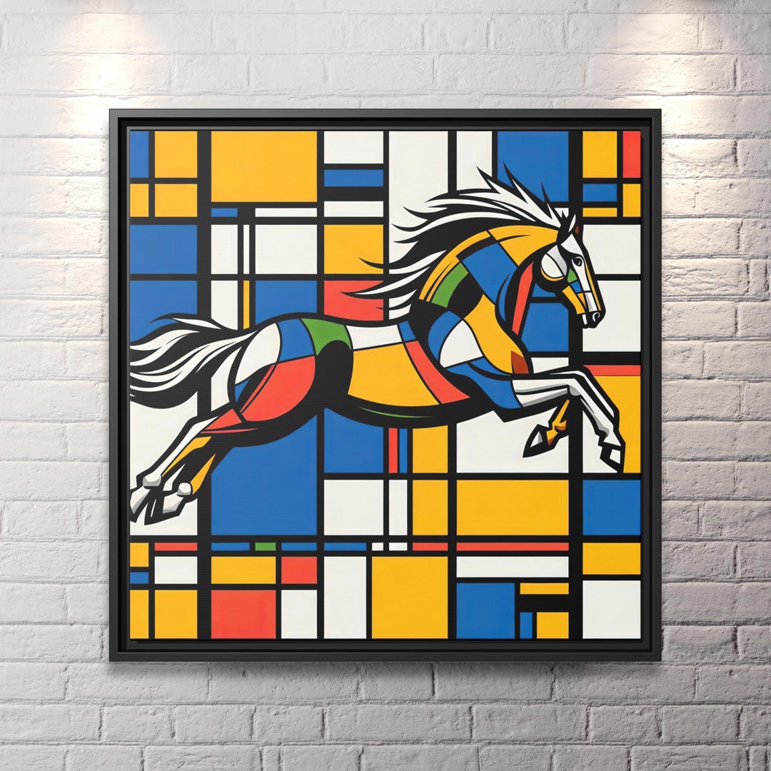 Piet Mondrian Wall Art Large Abstract Painting Mondrian Dutch Painting ...