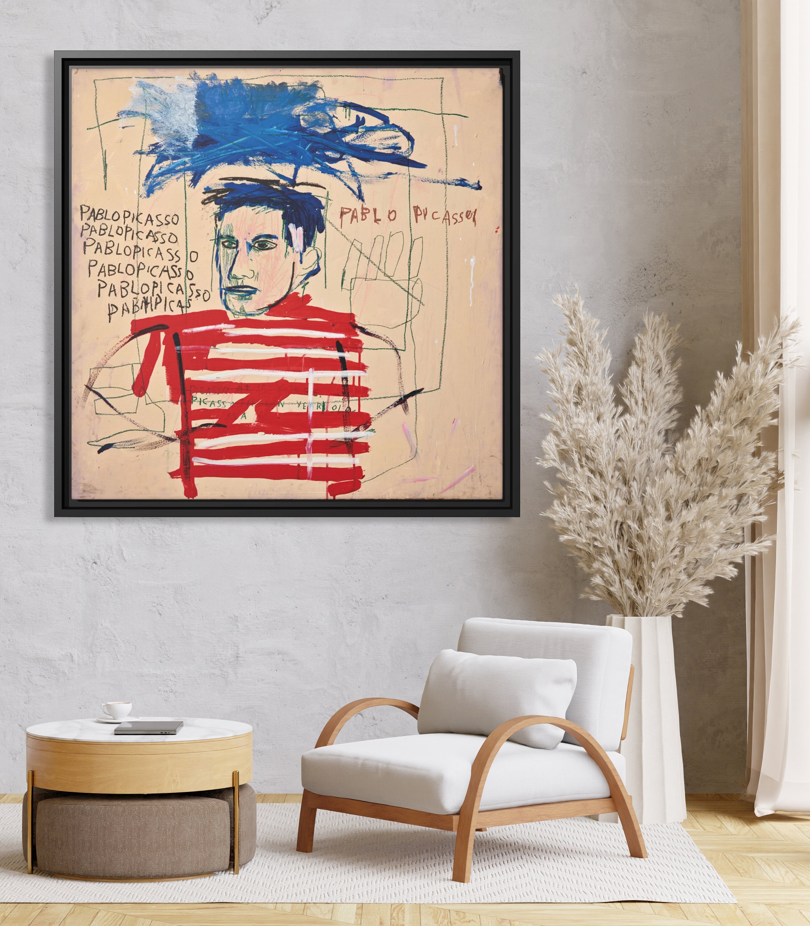 Jean Michel Basquiat Canvas Picasso Neo Expressionism Modern Canvas Print Basquiat Large Wall ...