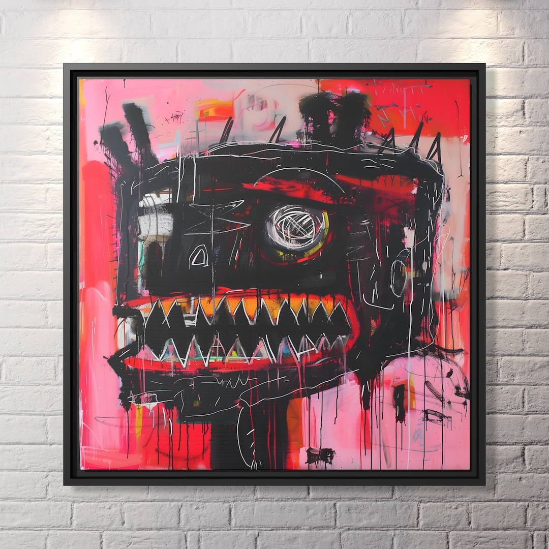 Wall Art Basquiat Print Canvas Basquiat Modern Art Extra Large Canvas ...