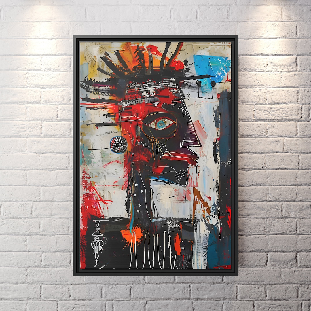 Wall Art Basquiat Print Canvas Basquiat Modern Art Extra Large Canvas ...