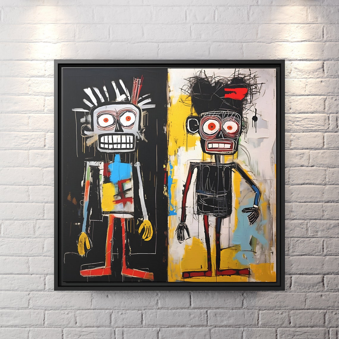 Jean Michel Basquiat Canvas Neo Expressionism Modern Canvas Print Basquiat Large Wall Art Decor ...