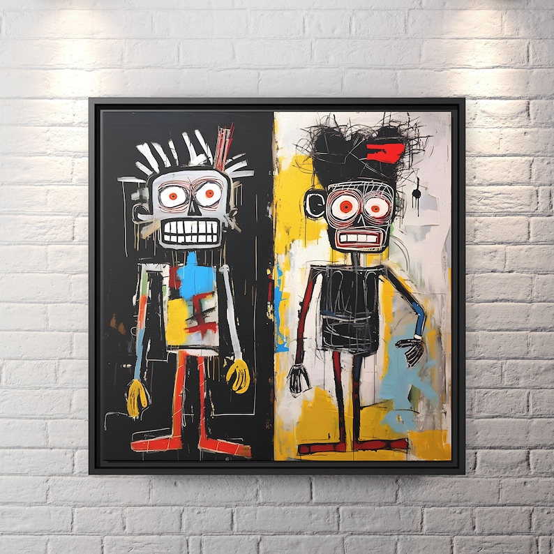 Jean Michel Basquiat Canvas Neo Expressionism Modern Canvas Print Basquiat Large Wall Art Decor ...