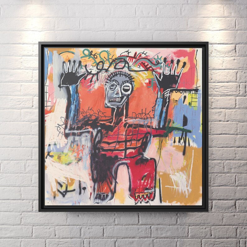 Wall Art Basquiat Print Canvas Basquiat Modern Art Extra Large Canvas ...