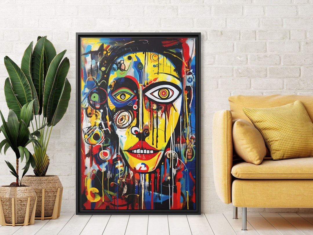 Wall Art Basquiat Print Canvas Basquiat Modern Art Extra Large Canvas ...