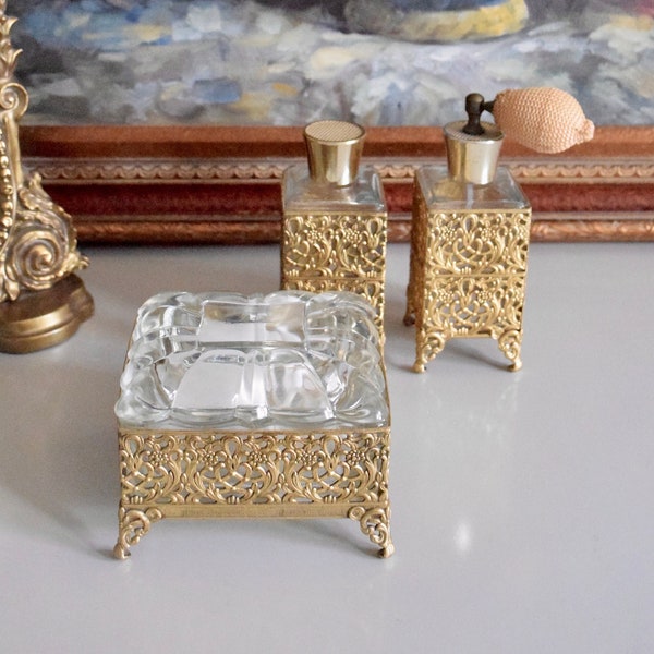 Vintage Vanity Set - Etsy