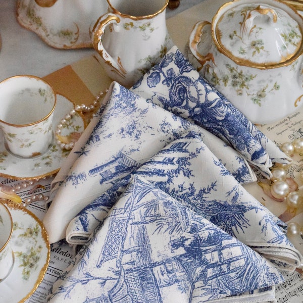 Toile Napkins - Etsy