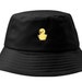 Cute Duckling Embroidered Bucket Hat | 100% Cotton | Short Brim ...