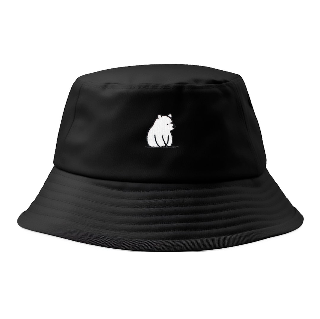 Polar Bear Embroidered Bucket Hat | Classic Style | Available in Two ...