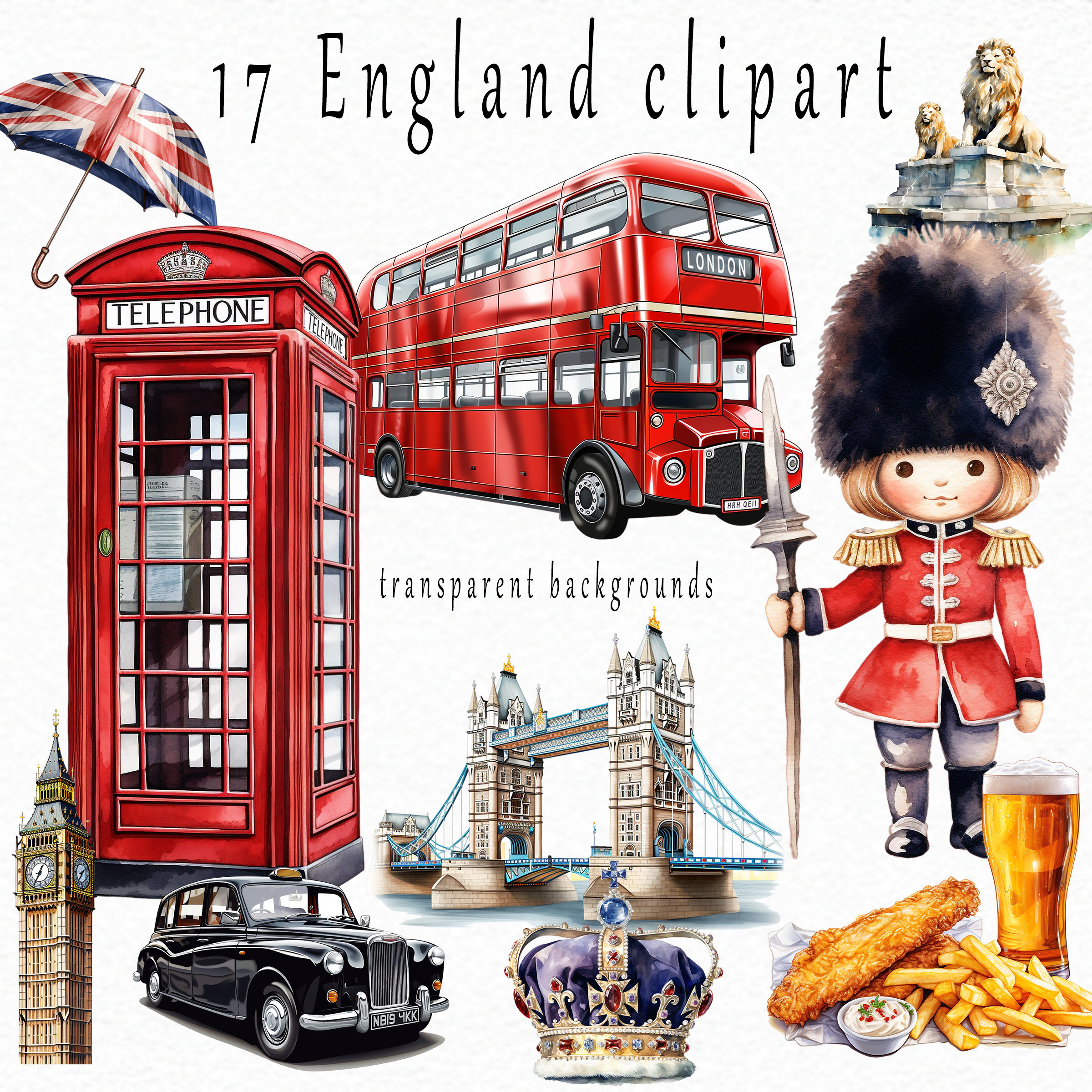 England Clipart - English Images, Tourist Illustrations, British ...