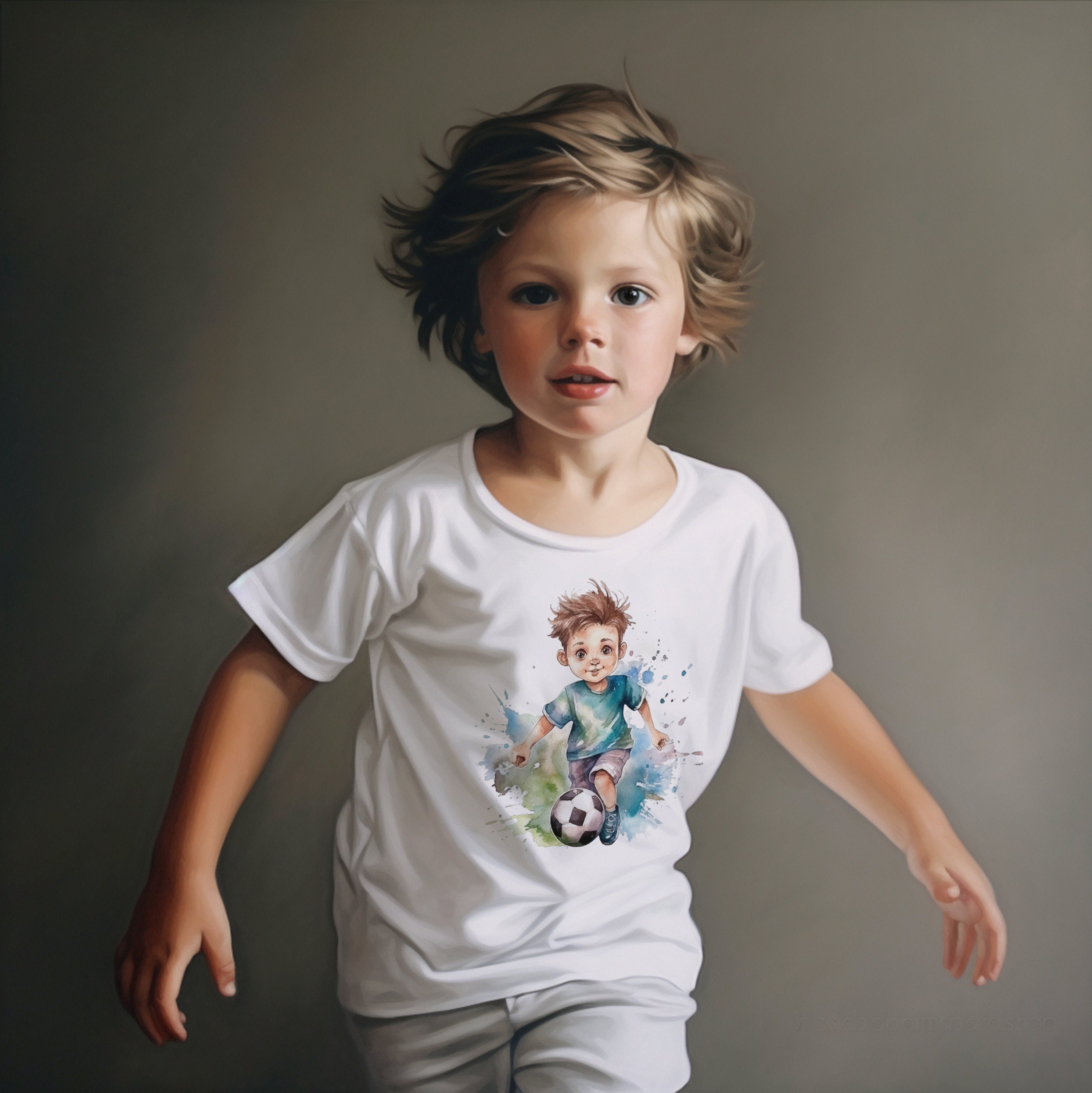 Watercolor Soccer Clip Art, Football Clipart, Childs Room, Birthday ...