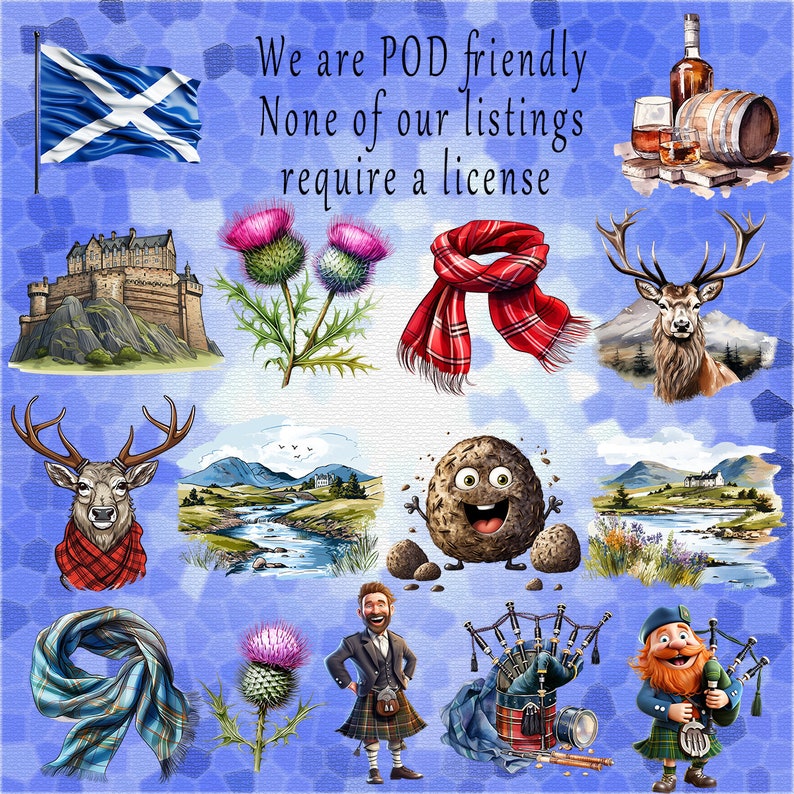Scotland Clipart Part II - Scottish Images, Whisky Illustrations ...