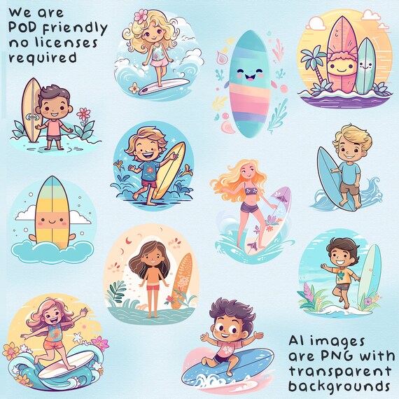 Cute Little Clip Art Surf